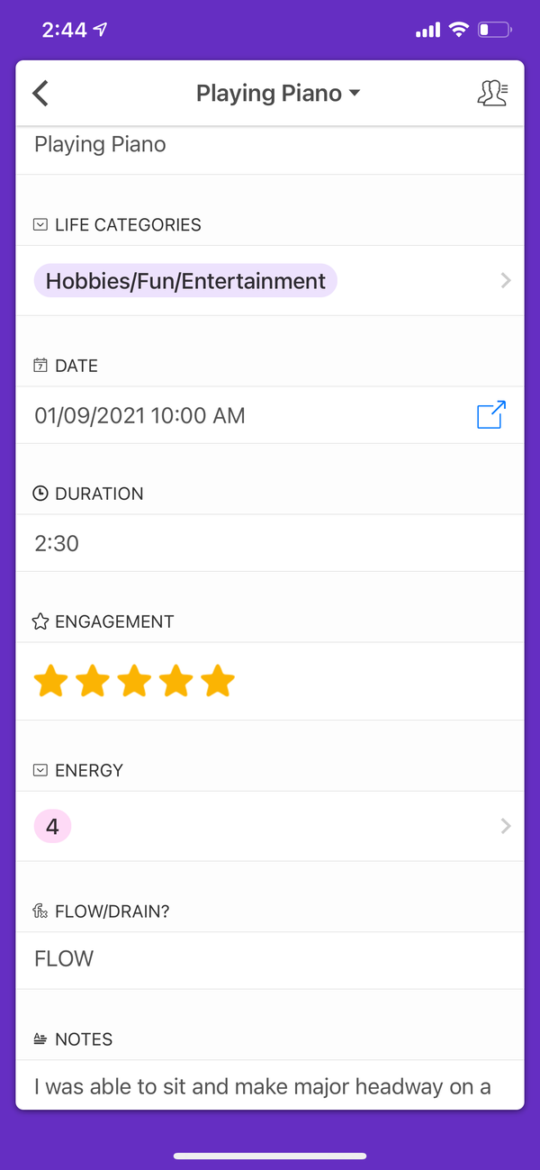 The Activity Flow Journal
